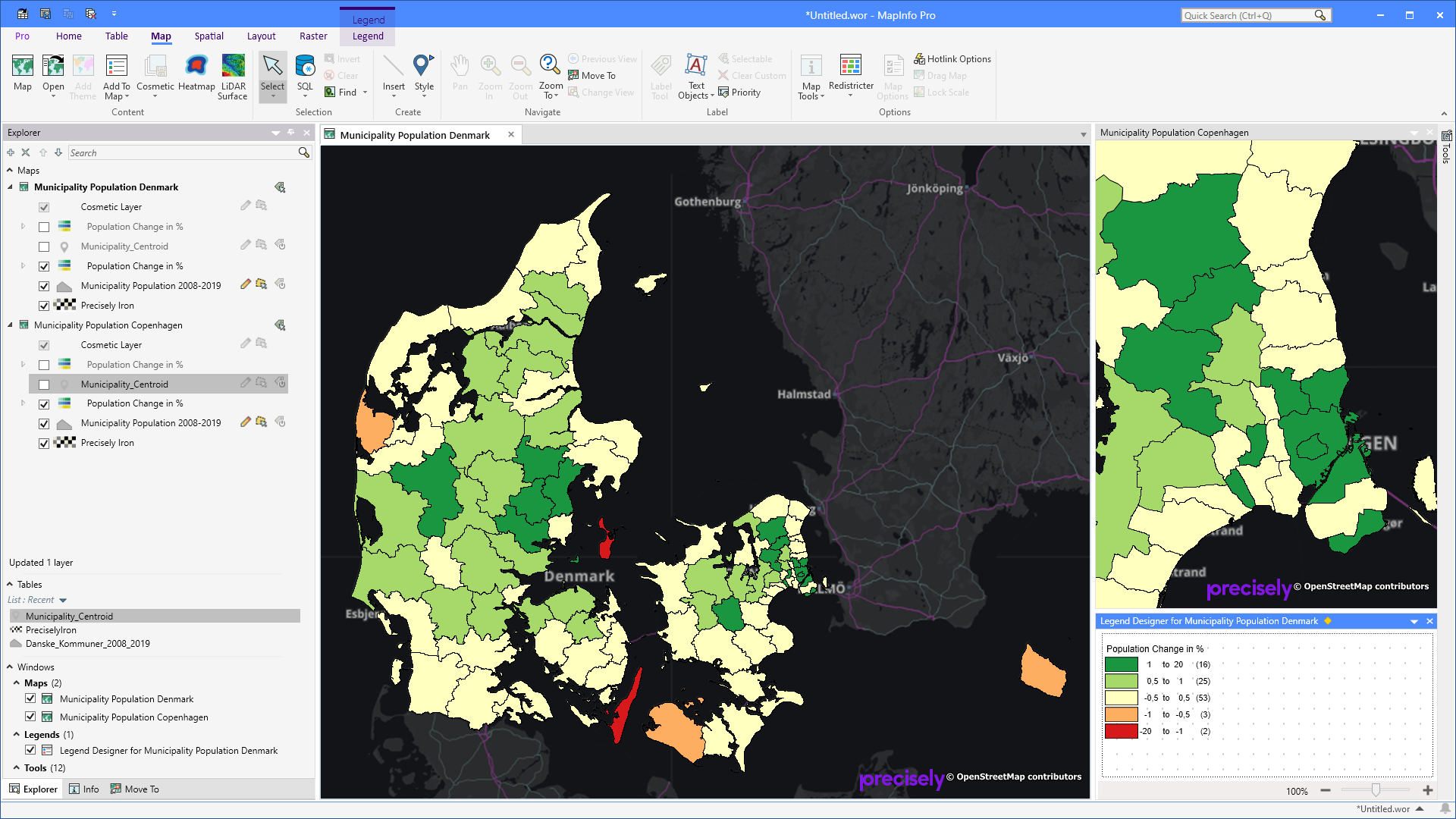 MapInfo Monday: Using a Symbol to illustrate Change on a Map | MapInfo Pro