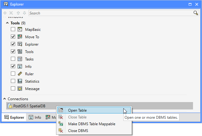 MapInfo Monday: Opening DBMS Tables | MapInfo Pro