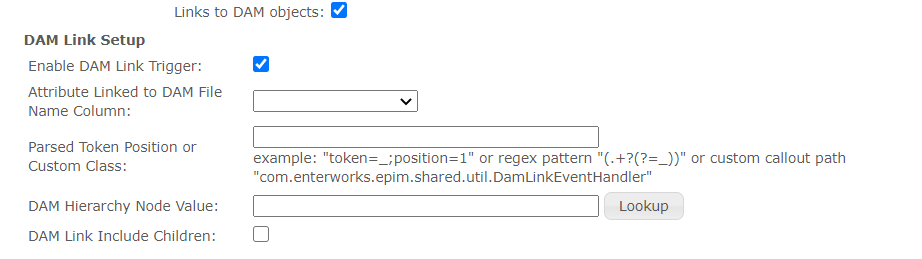 Enable DAM Link Trigger on Properties for Repostiories | Precisely ...