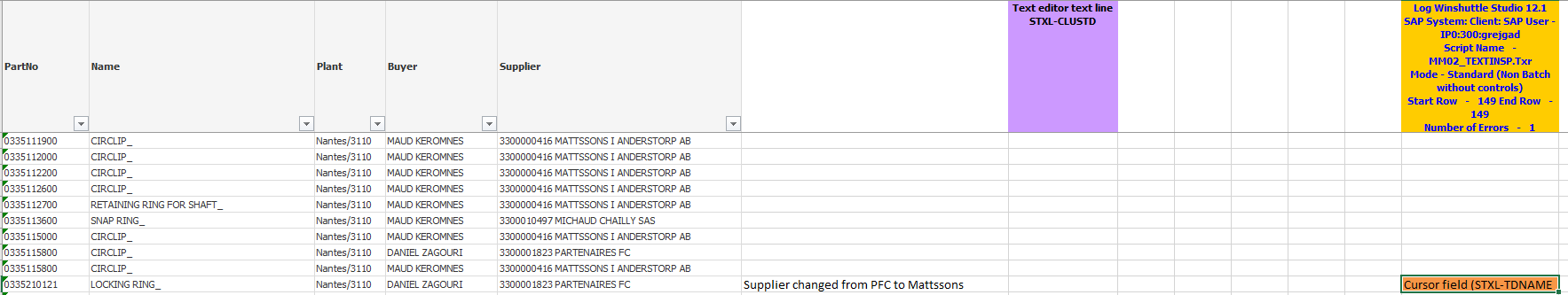 MM02_INSPECTION_TEXT issue | Automate