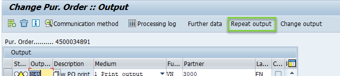 Is it possible to mass resend a PO output message | Automate
