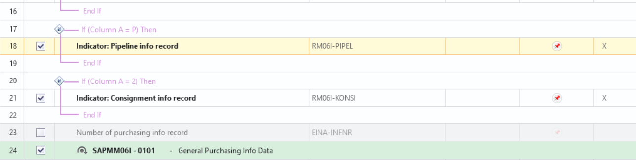 ME12 - selecting Standard/Consignment/Sub-Contracting | Automate