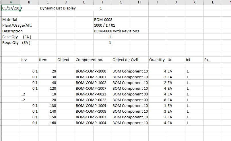 CS12 BOM Explosion report | Automate