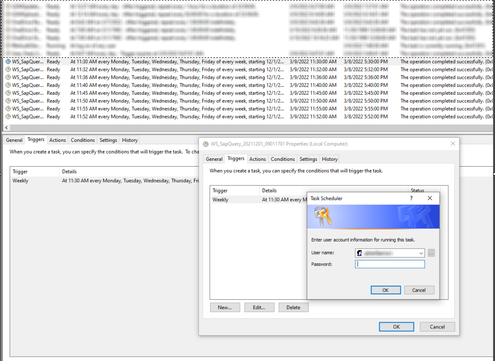 Editing Schedule Tasks - Error | Automate