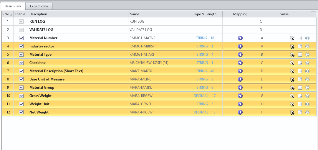 ME12 - selecting Standard/Consignment/Sub-Contracting | Automate