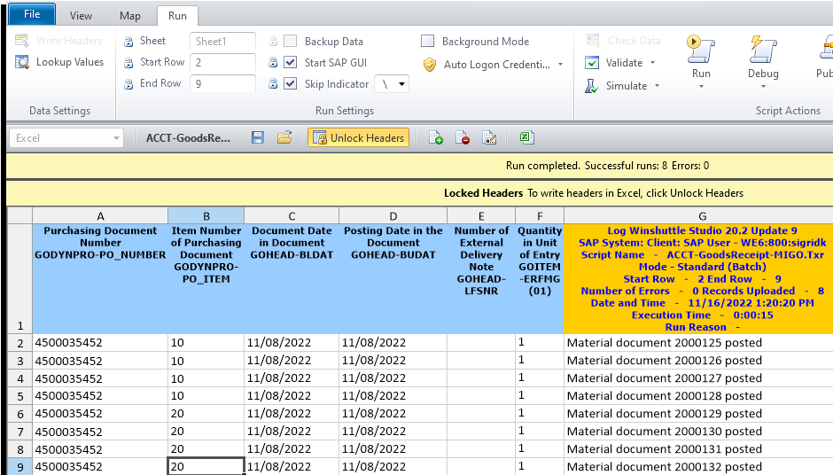 MIGO recorded in Batch mode - Causing SAPGui Max Sessions popups | Automate