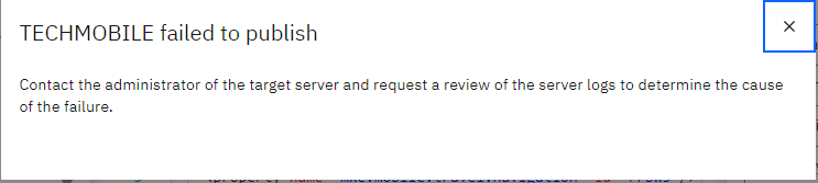 Error For Publishing TECHMOBILE | Maximo Open Forum