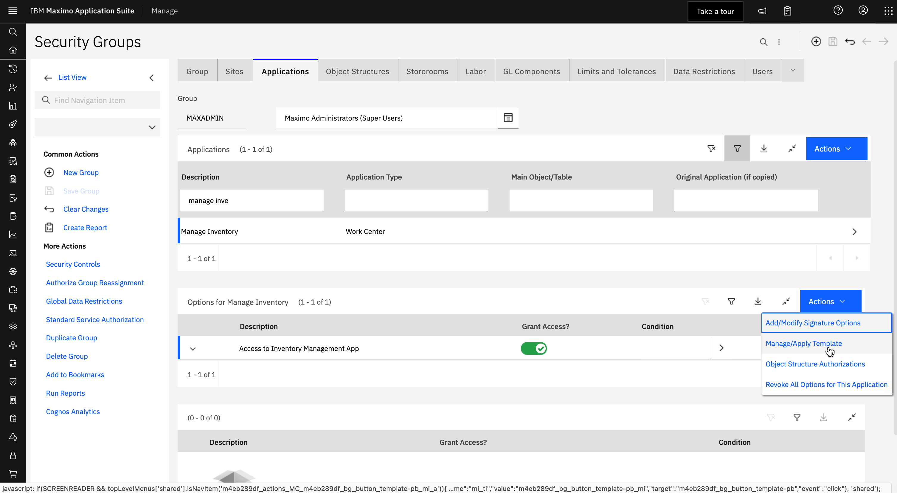 Missing Create picks option from Manage Inventory > Reservations tab | Maximo Open Forum