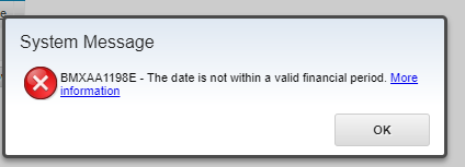 Actuals Error | Maximo Open Forum