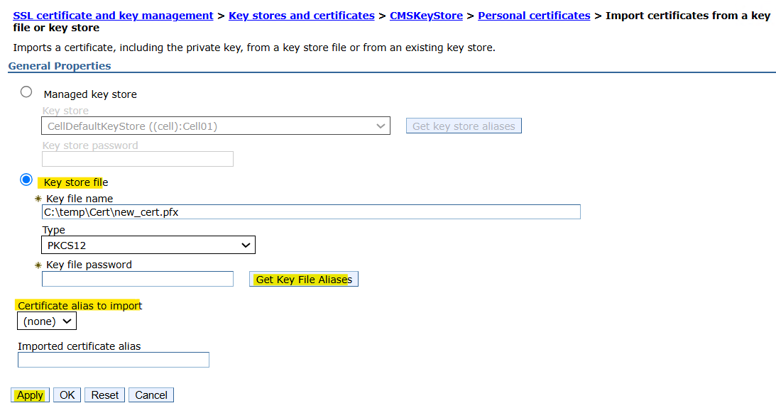 Issue importing renewed SSL certificate in WebSphere | Maximo Open Forum Issue importing renewed SSL certificate in WebSphere | Maximo Open Forum