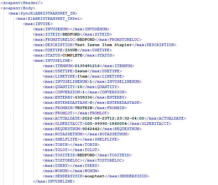 Maximo Inbound transaction on Inventory Usage | Maximo Open Forum