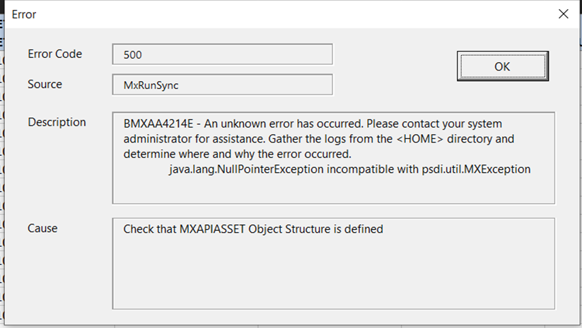 Mxloader Error | Maximo Open Forum