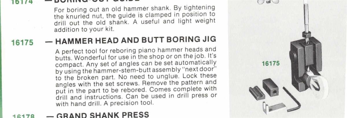 Upright Hammer Boring Jig | Pianotech