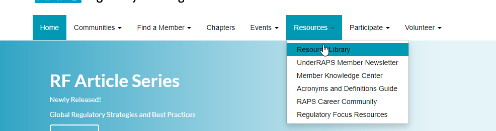 Quick Start Guide - RAPS Regulatory Exchange