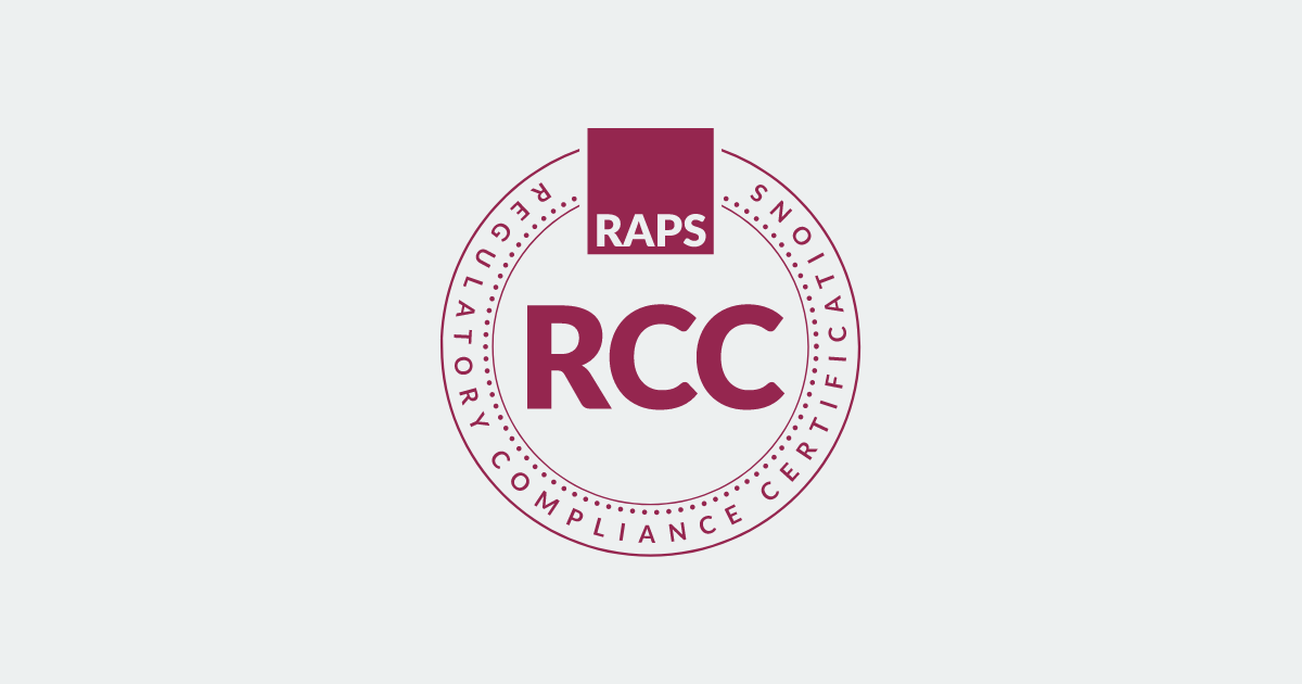 Regulatory Compliance Certification (RCC) Standard Setting - RAPS ...