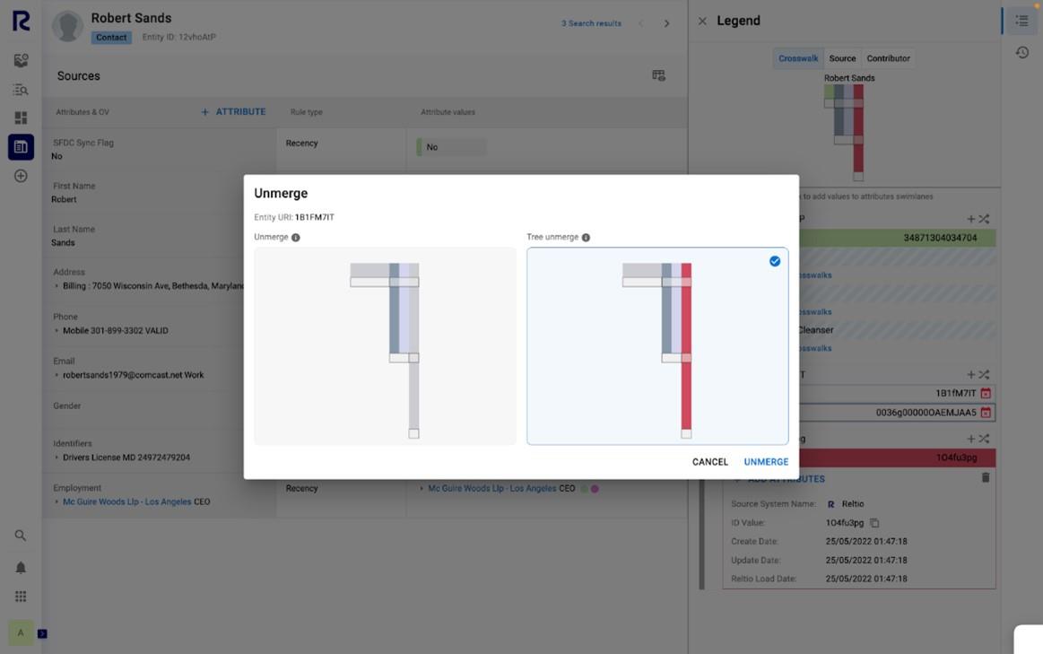 Reltio New UI Profile Page & Related Perspectives