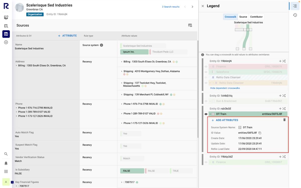 Reltio New UI Profile Page & Related Perspectives
