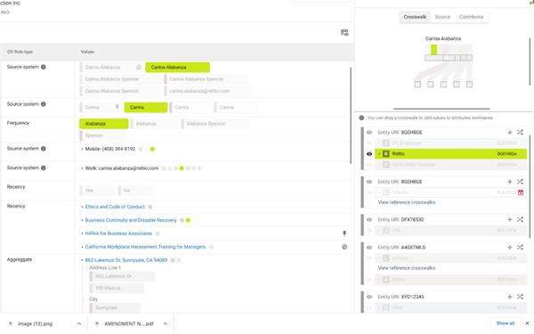 Reltio New UI Profile Page & Related Perspectives