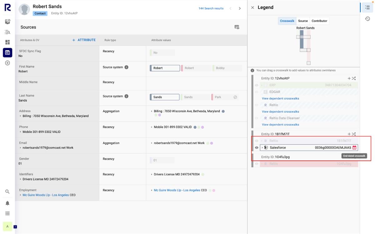 Reltio New UI Profile Page & Related Perspectives