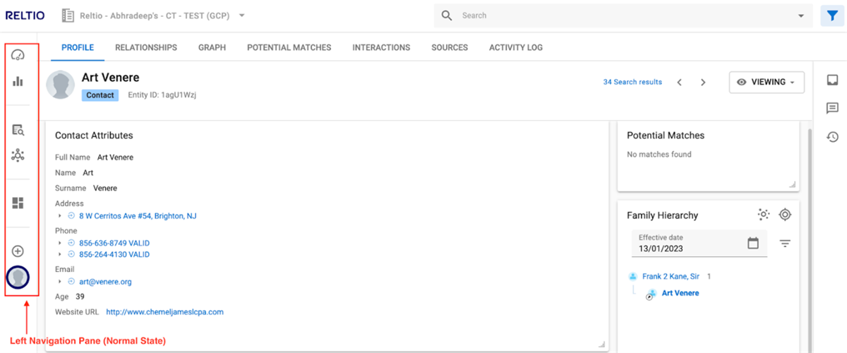 Reltio UI - Search, UI Modeler, Security and Dashboards