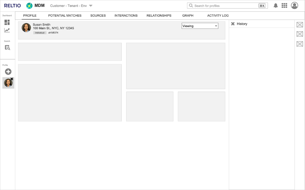 Reltio UI - Search, UI Modeler, Security and Dashboards