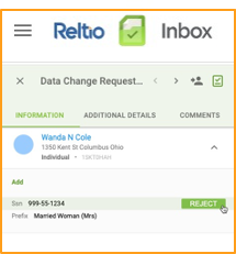 Reltio Workflow Process: Deletes & Data Change Requests