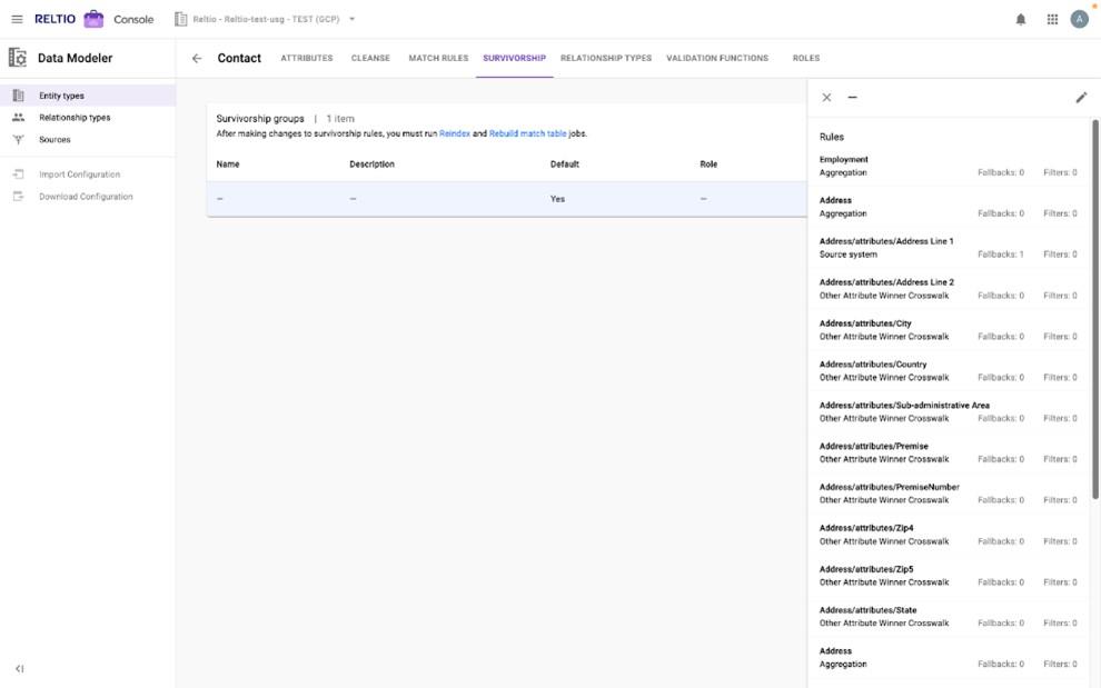 Reltio New UI Profile Page & Related Perspectives
