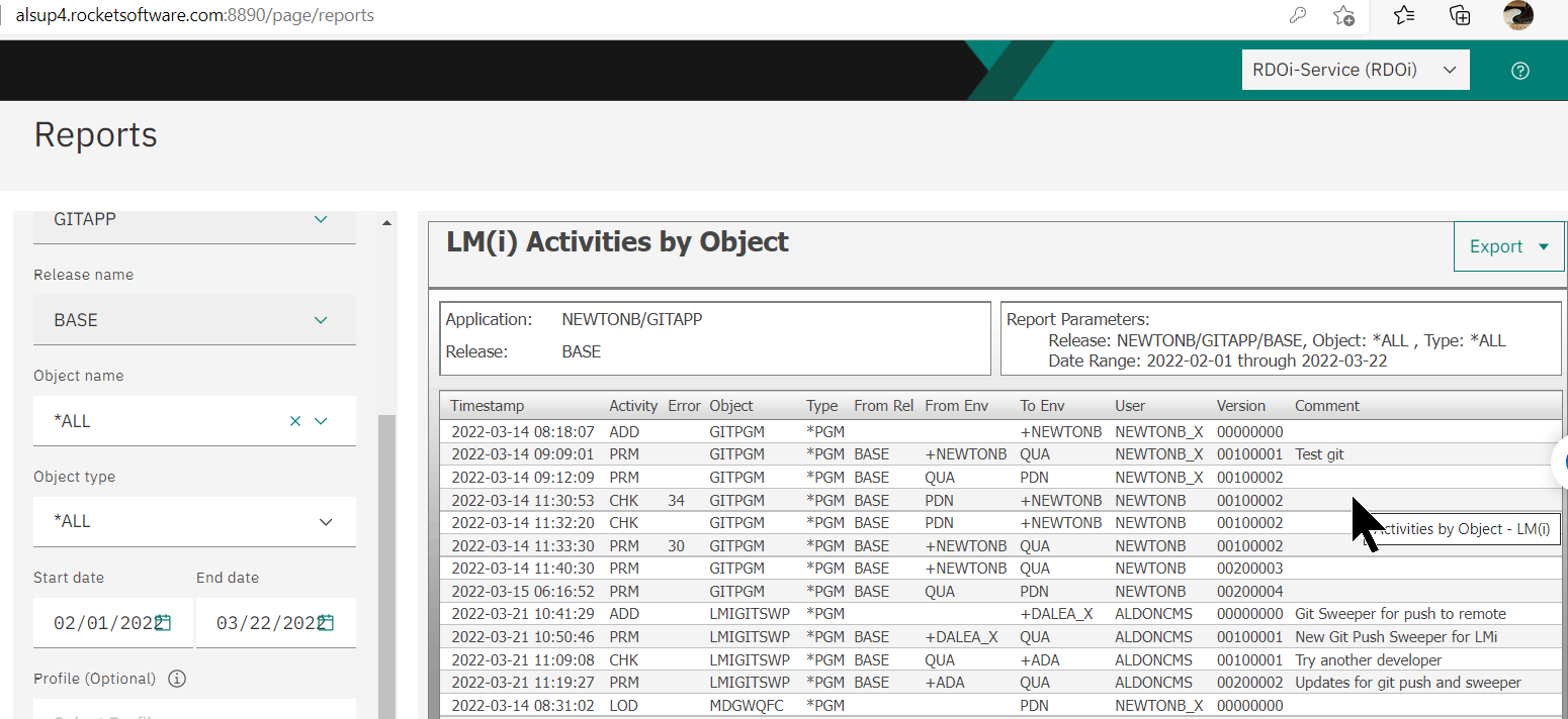 Rocket DevOps portal 10.1.0 - Compliance and Reporting | Rocket DevOps ...