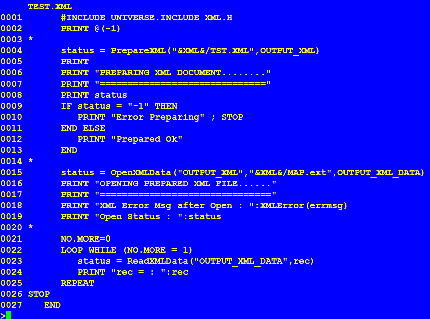 UniVerse 10.1 on AIX - XML Issues/Questions | Rocket U2 | UniVerse ...