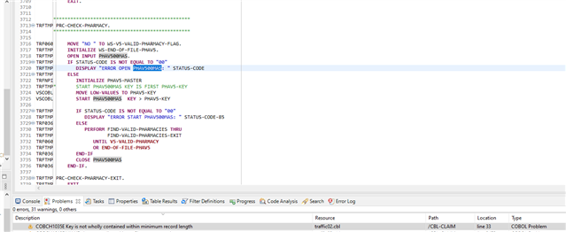 VS COBOL Compilation Issue | Rocket® Visual COBOL (formerly a Micro Focus® product)