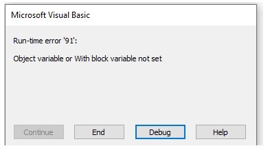 Extra X-treme 9.7 version - Microsoft Visual Basic Run-time error '91 interaction | Rocket® Host ...