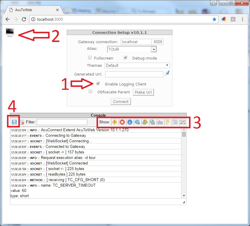 AcuToWeb: how to activate the Logging Client functionality from the browser | Rocket® ACUCOBOL ...