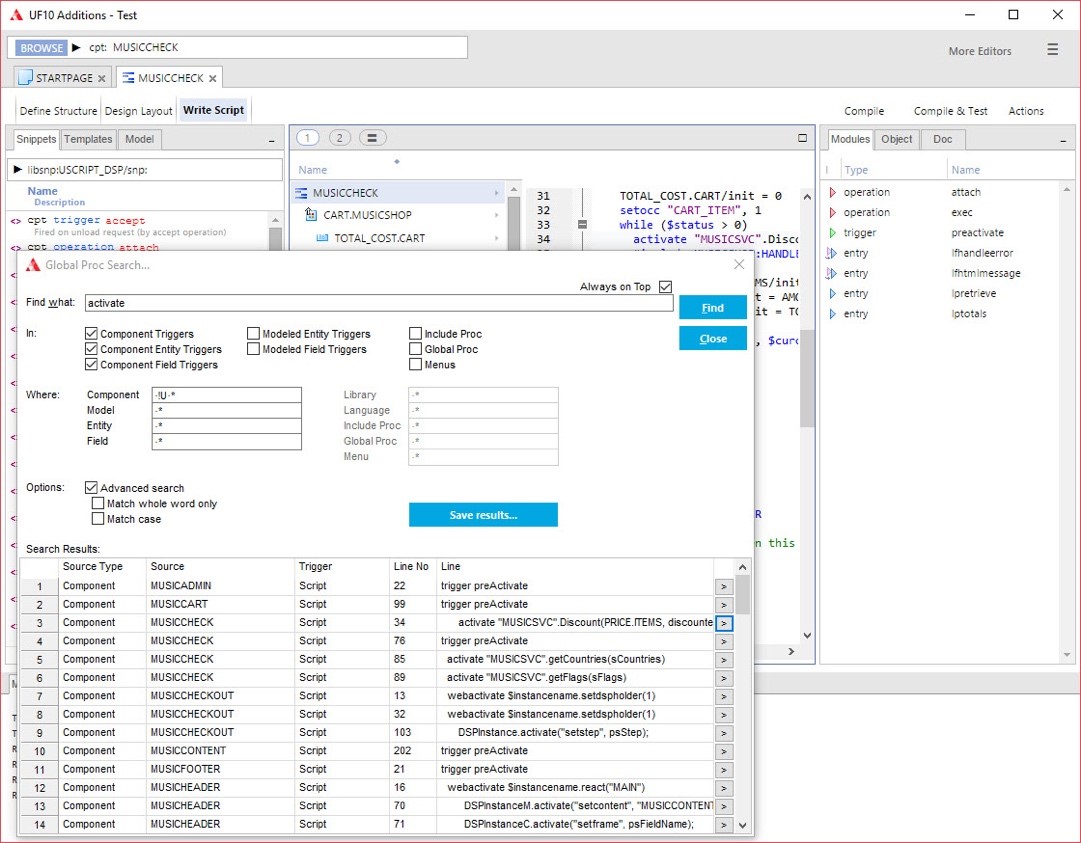 Utilities for Uniface 10