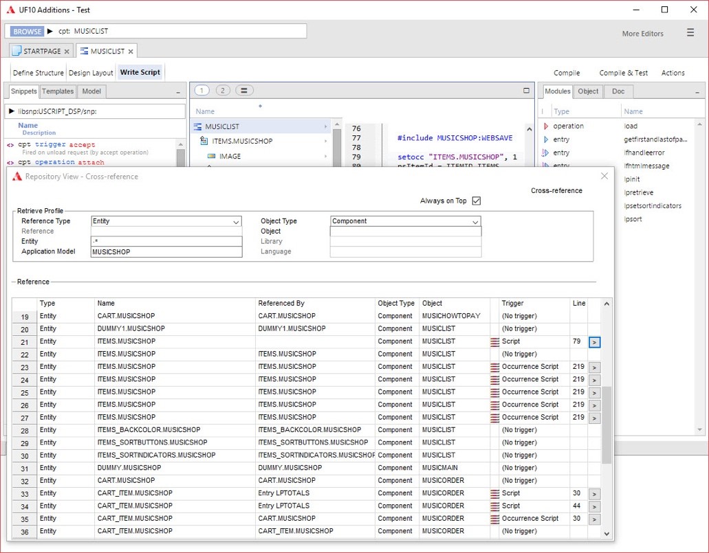 Utilities for Uniface 10