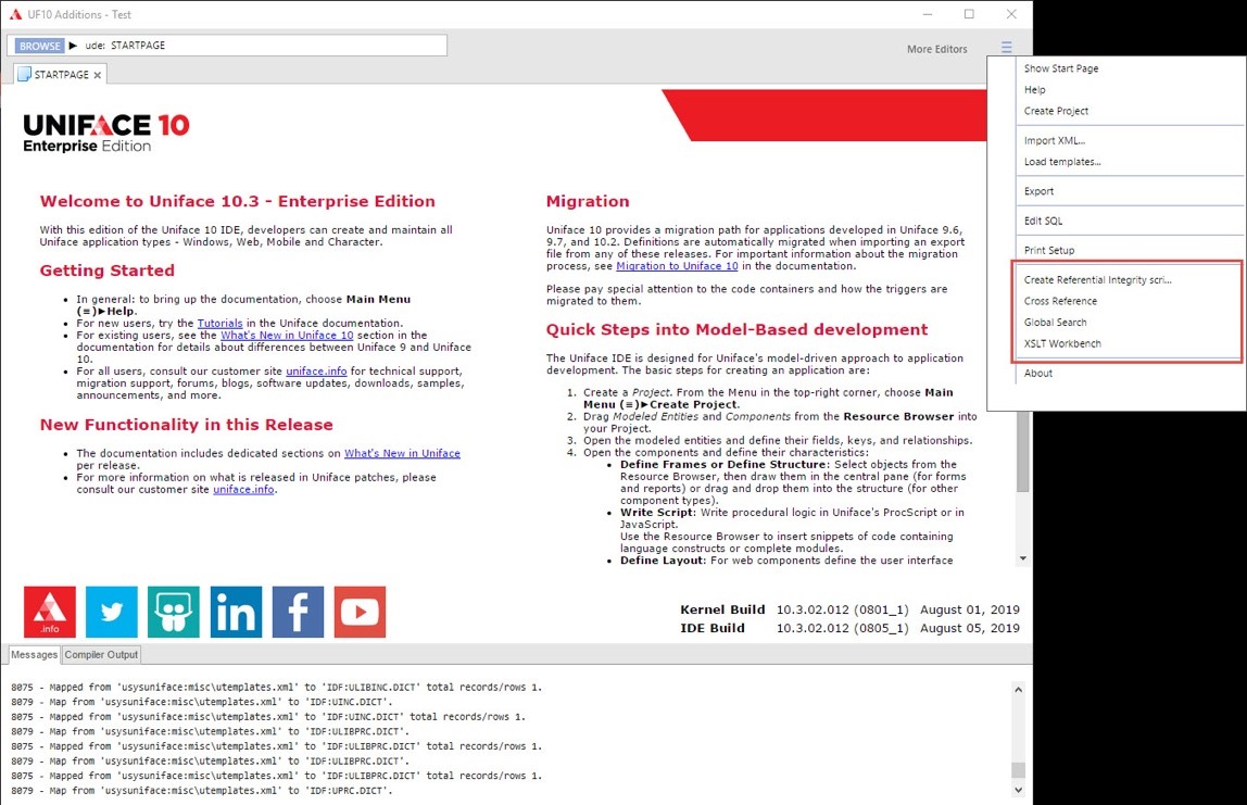 Utilities for Uniface 10