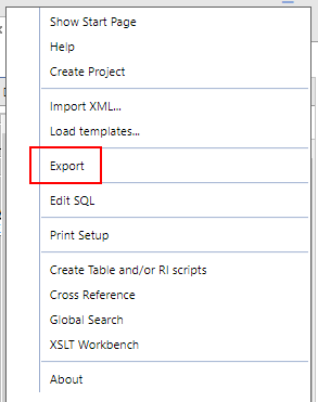Differences between "Export" and "Export to XML..." | Uniface User Forum