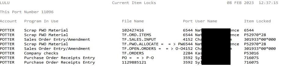 LIST.READU | Rocket U2 | UniVerse & UniData
