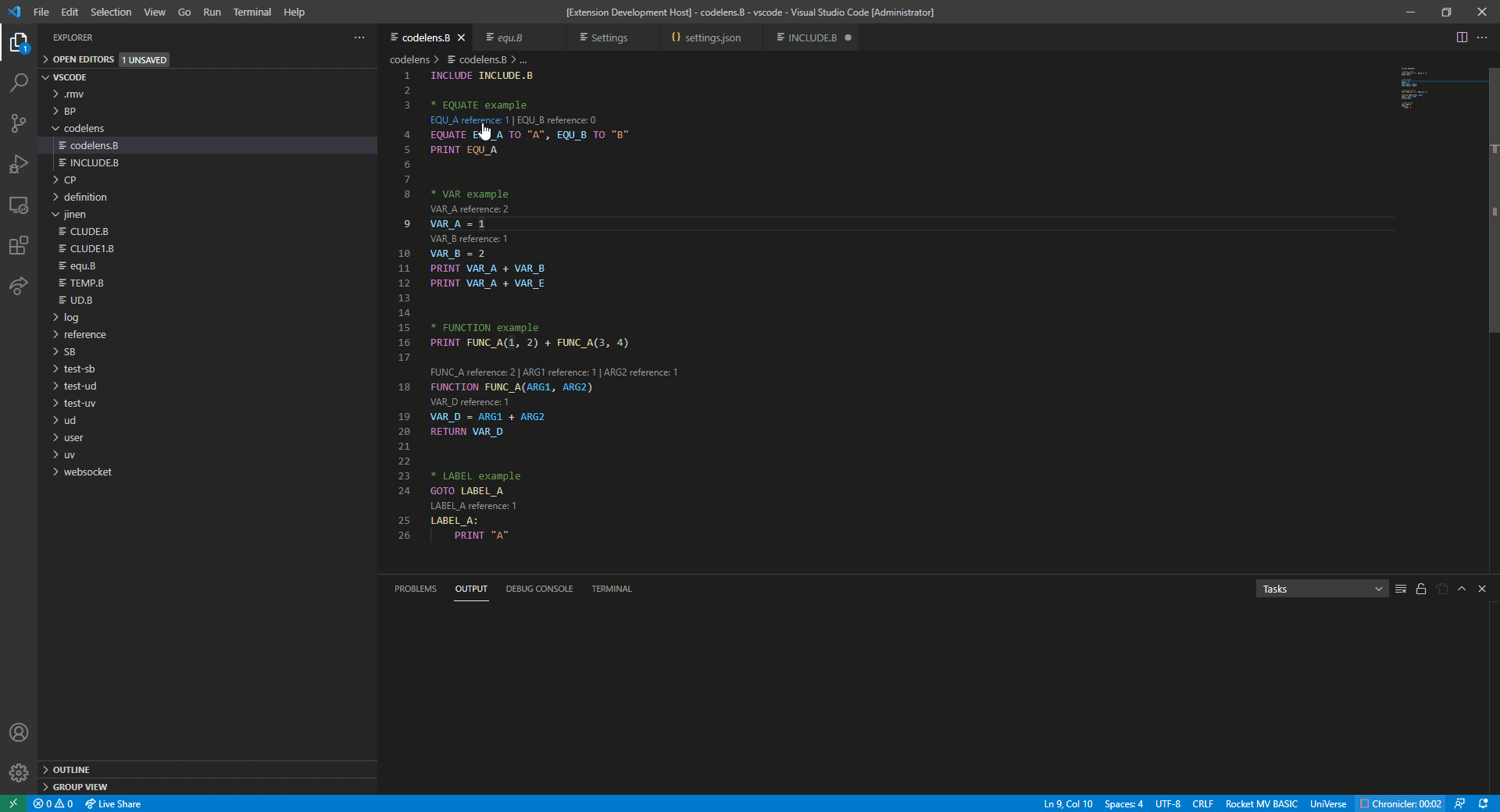 New feature - "code lens" in coming release | MVVS: MV Basic for Visual ...