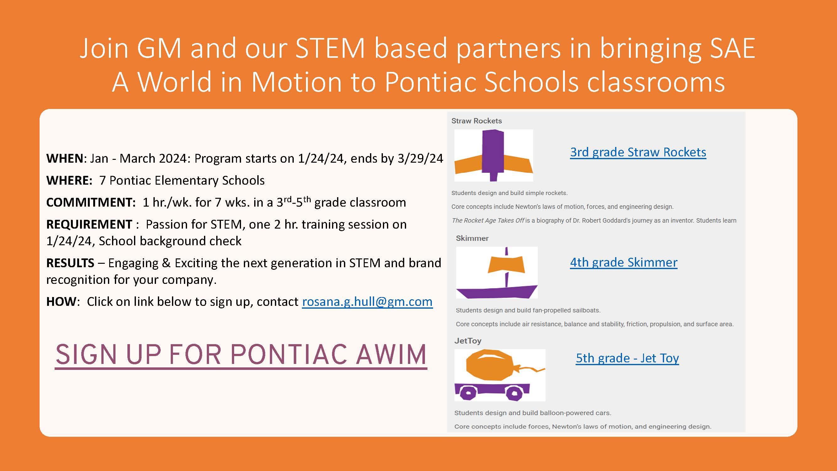 Join GM and our STEM based partners in bringing SAE A World in Motion ...