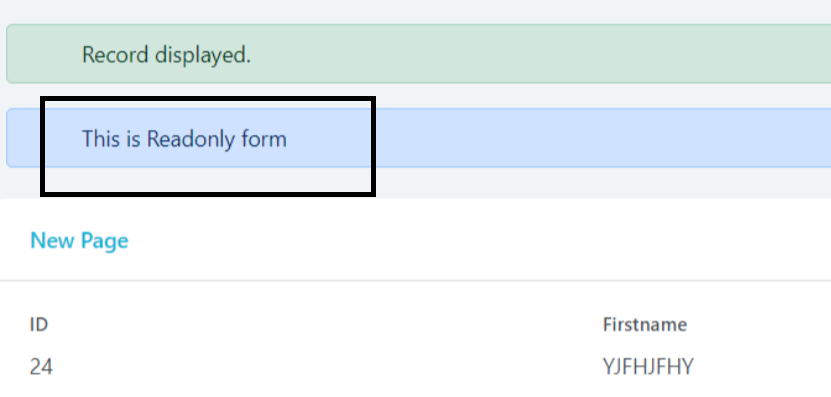 How do we display user friendly message for a read only rule configured ...