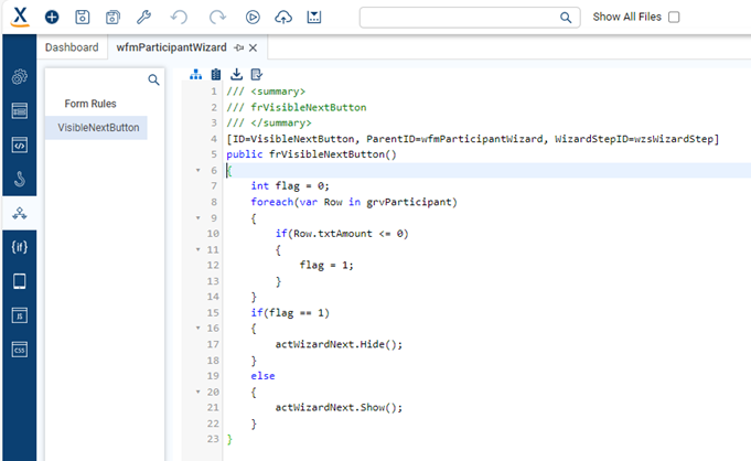 How to do Hide/Show or Enable/Disable the next step button of wizard by validating user input ...