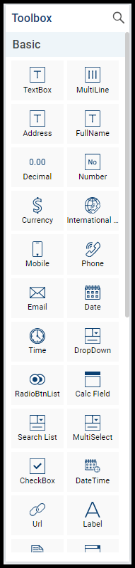 Forms Toolbox Basic Section