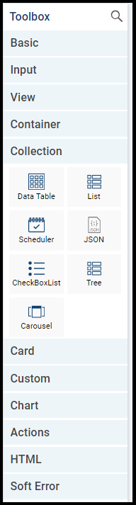 Forms Toolbox Collection Section