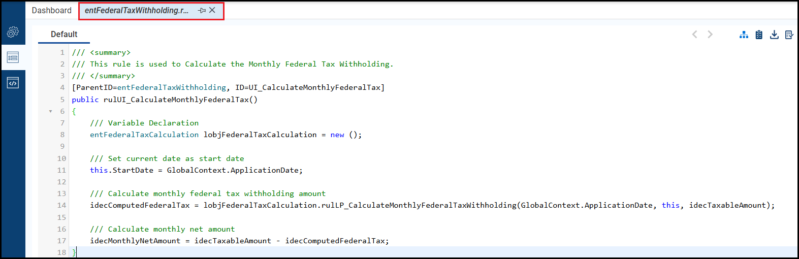 Configure Tracing a Rule