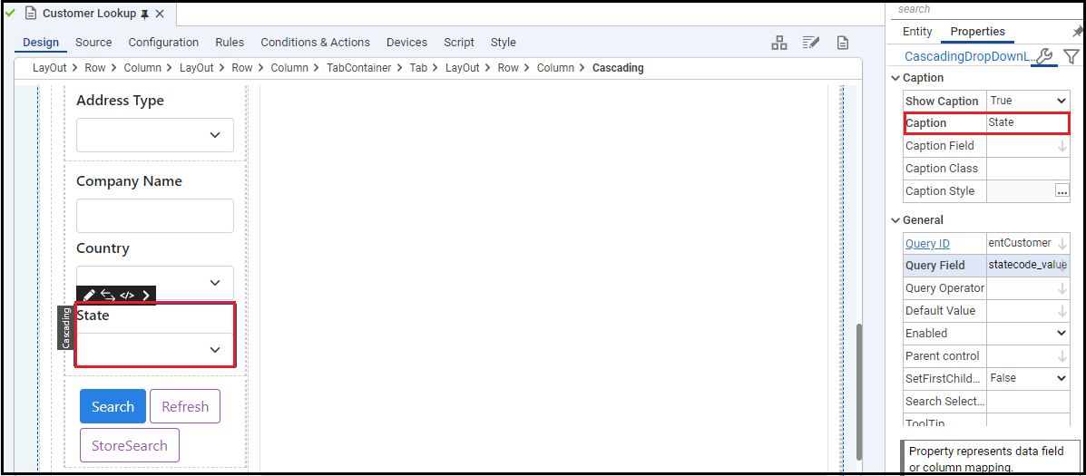 Add a Cascading Drop Down