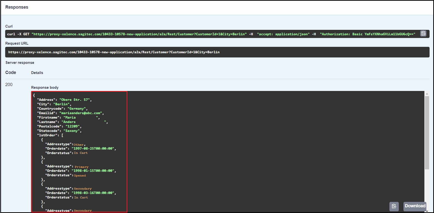 Test the Expose Web API File