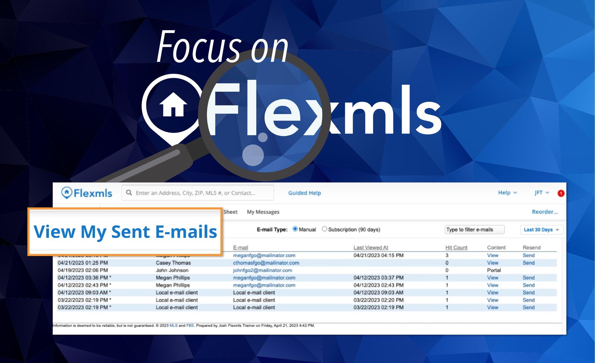 Space Coast MLS Tip: View My Sent Emails