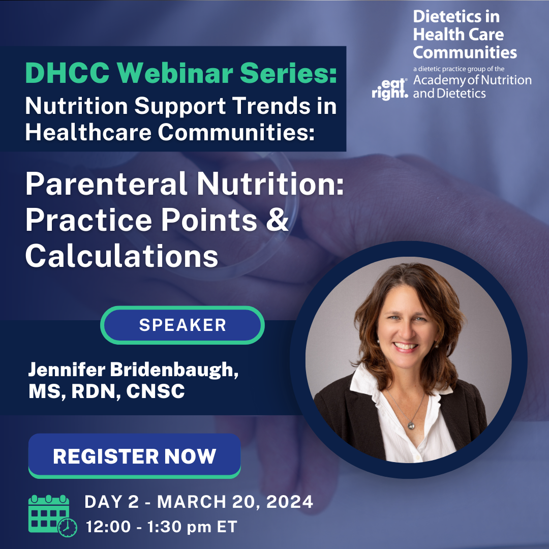 DHCC Webinar Series: Parenteral Nutrition: Practice Points and ...