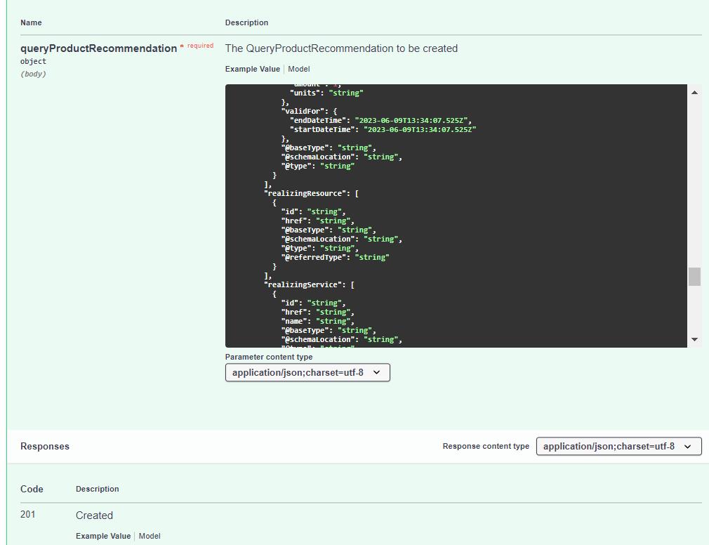TMF 680 : Status code mismatch POST /queryProductRecommendation in ...