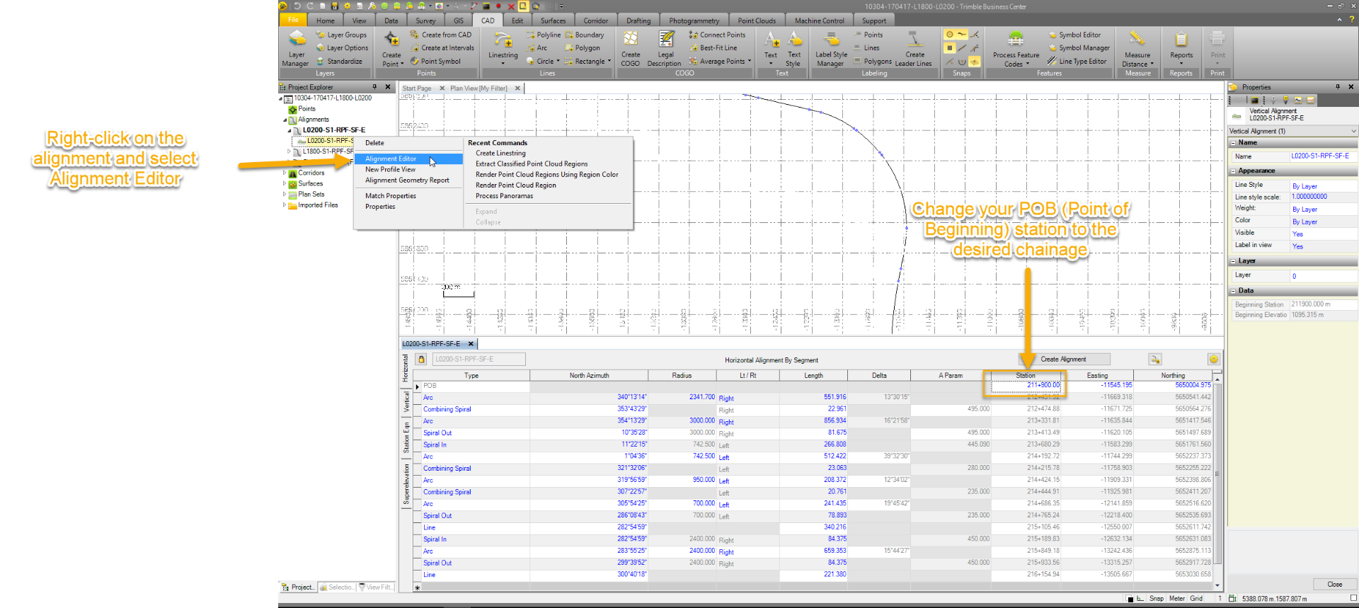 Edit Station | Trimble Business Center